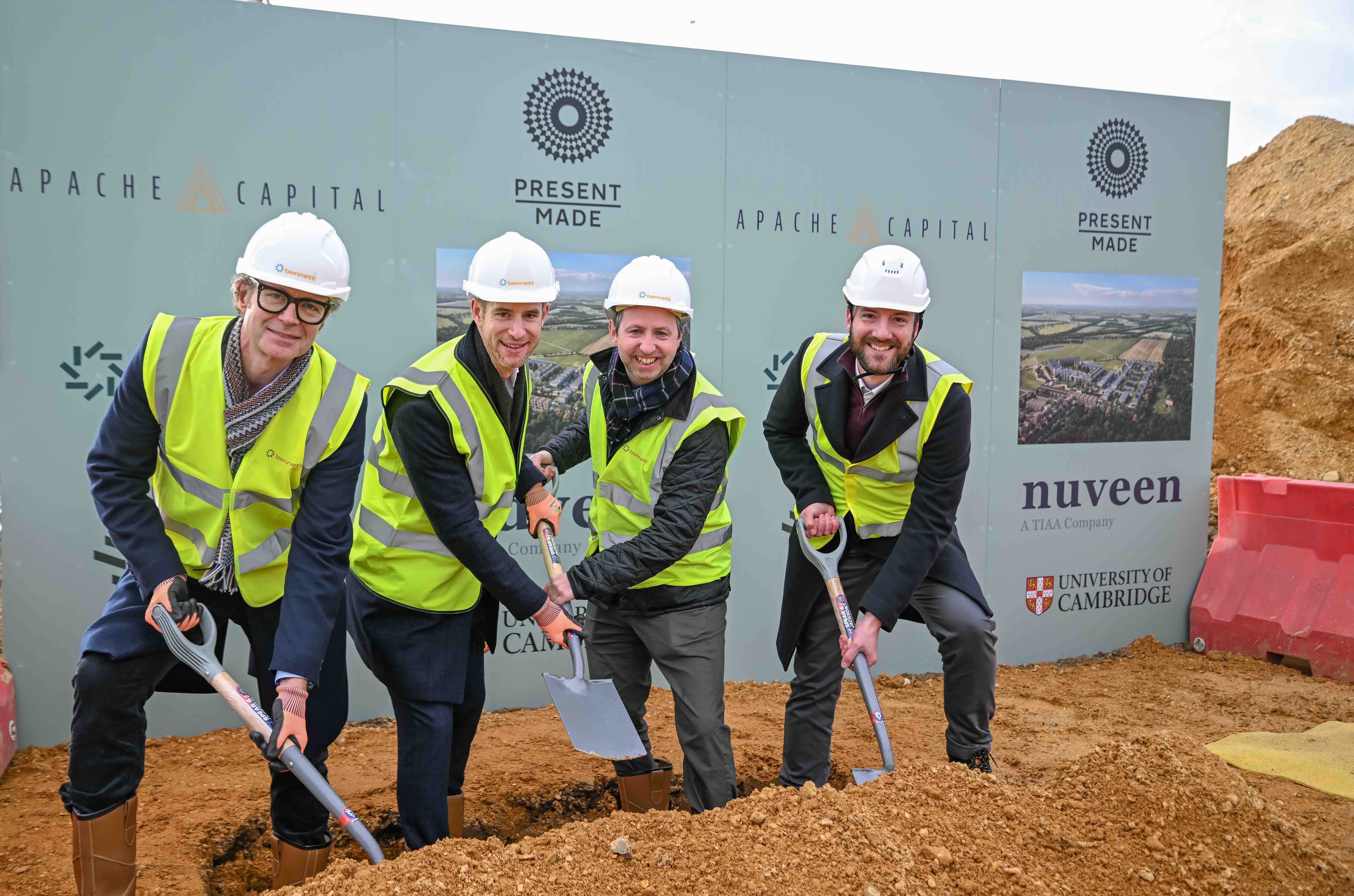 Apache Capital, Nuveen and The University of Cambridge celebrate construction works at Present ...